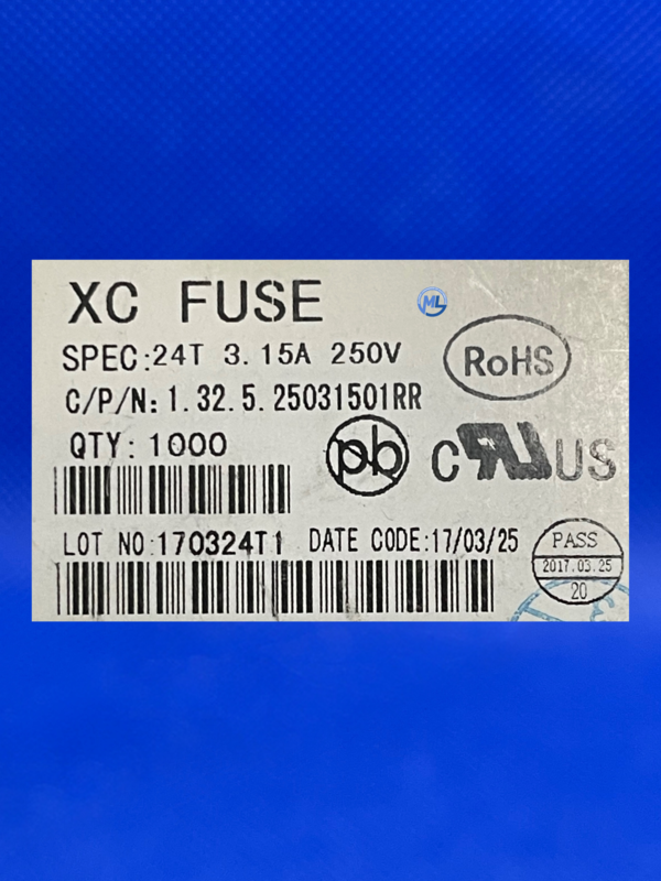 FUSÍVEL 3,15AMP 250V 6X3MM SMD RETARDO XCFUSE – MLComp