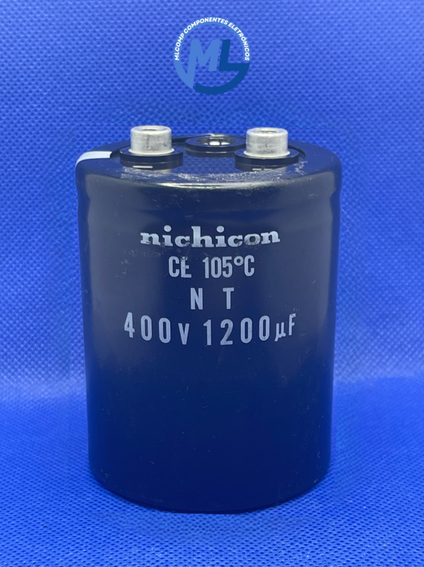 CAPACITOR ELETROLÍTICO 1200UF/400V GIGA 105º 65X80MM NICHICON USADO ...