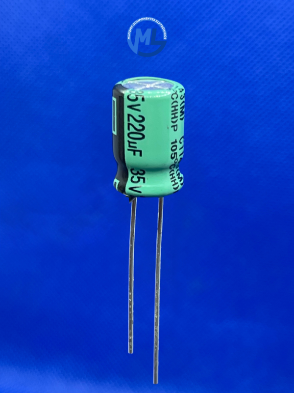 CAPACITOR ELETROLÍTICO 220UF/35V RD. 105º 8X12MM TAICON – MLComp