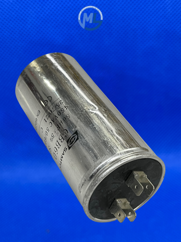 CAPACITOR PARTIDA DE MOTOR 50UF/450V FASTON 5% CBB60 50X105MM METALICO ...