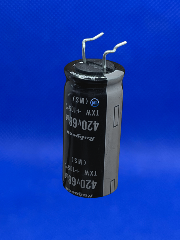CAPACITOR ELETROLÍTICO 68UF/420V RD. 105º 16X35MM PRE FORMADO RUBYCON ...
