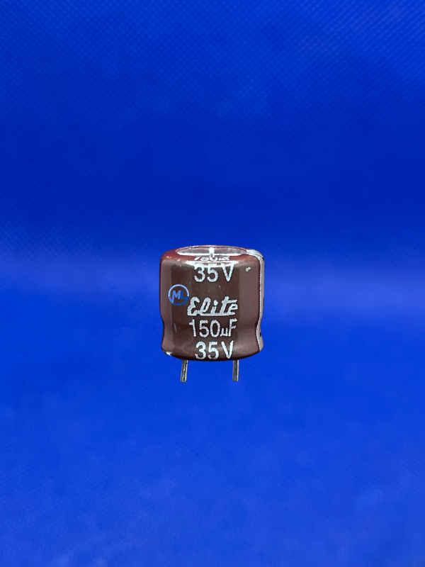CAPACITOR ELETROLÍTICO 150UF/35V RD. 105º 10X10MM PRE FORMADO ELITE ...