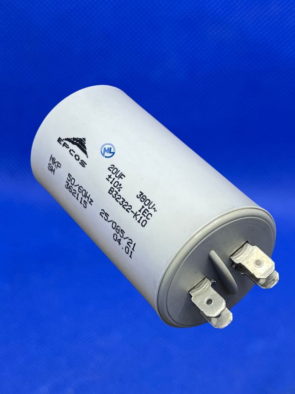 CAPACITOR PARTIDA MOTOR 20UF/380VAC FASTON 10% 40X70MM B32322-K10 EPCOS ...