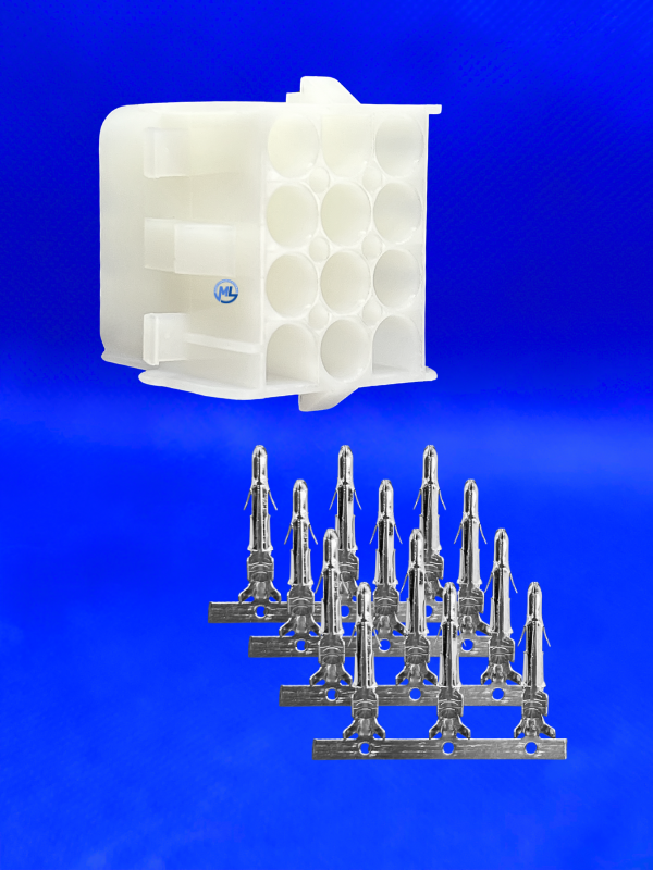 CONECTOR HYLOK 12 VIAS MACHO/FEMEA 6,35MM COM TERMINAL – MLComp
